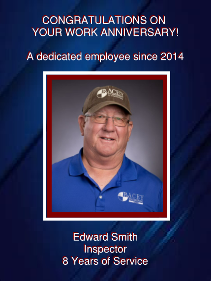 Edward Smith - 8 Years of Service | Racey Engineering
